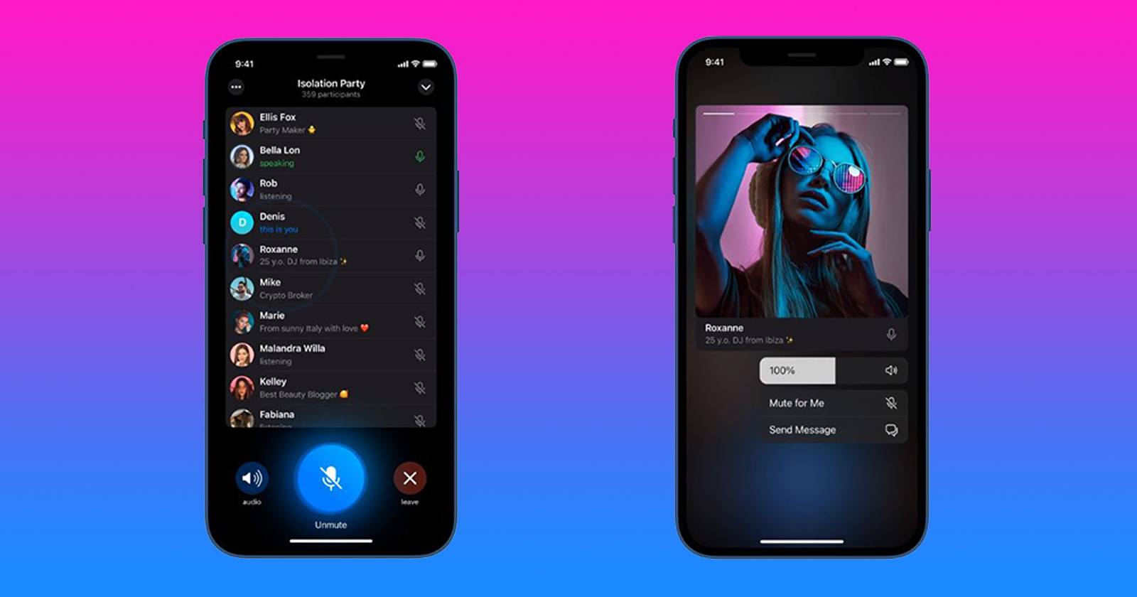 Telegram Adds New Features to Voice Chats, Including Mini Profiles