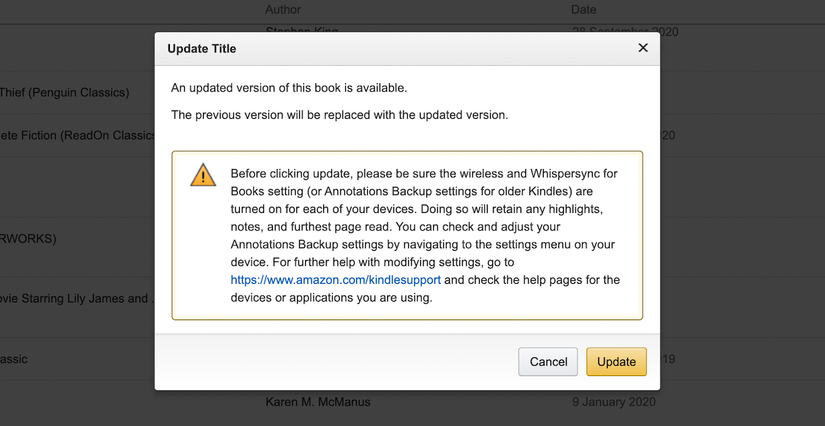 How to Update Your Kindle Books Manually and Automatically