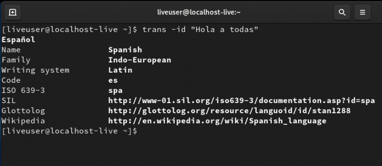 Translate Text From One Language to Another in Linux