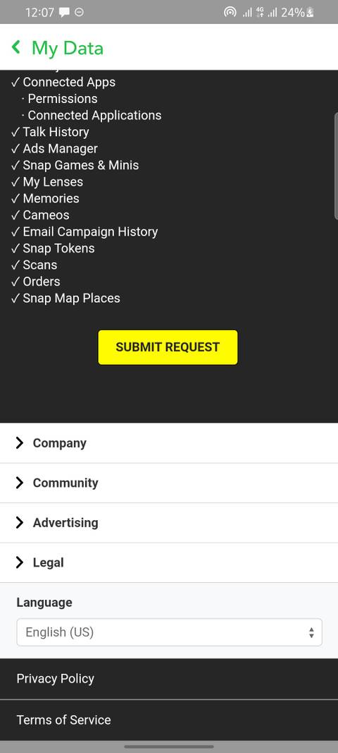 How to Download All the Data Snapchat Has About You