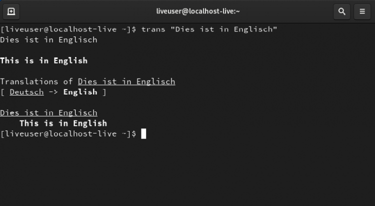 Translate Text From One Language to Another in Linux