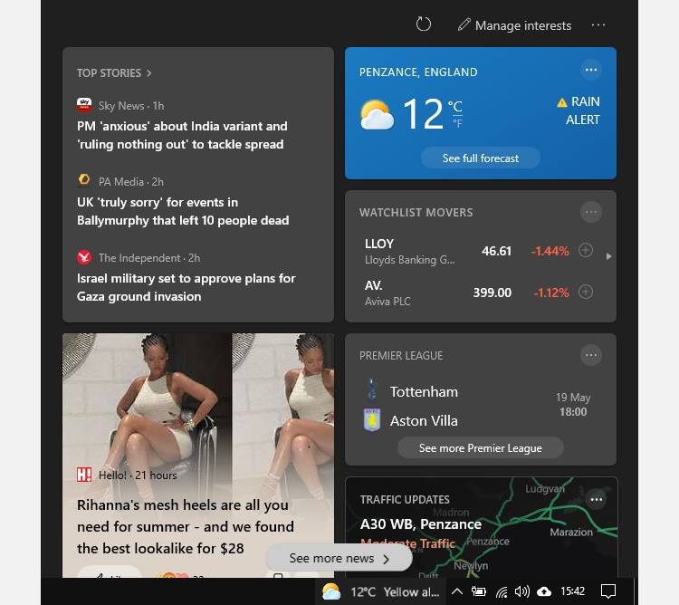 How to Access and Customize the Windows 10 News & Interests Feed