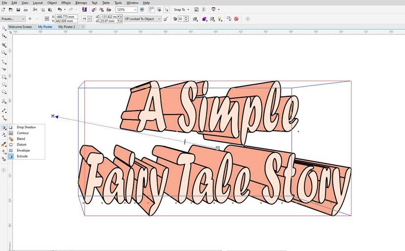 coreldraw simple poster design