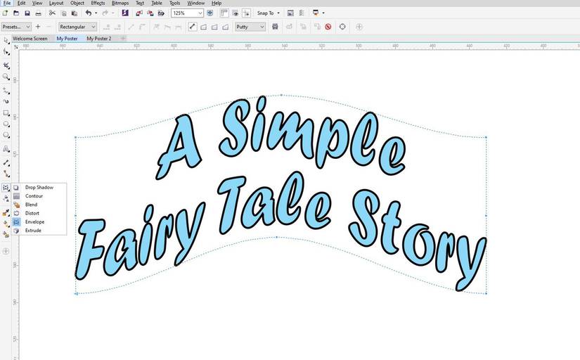 coreldraw simple poster design