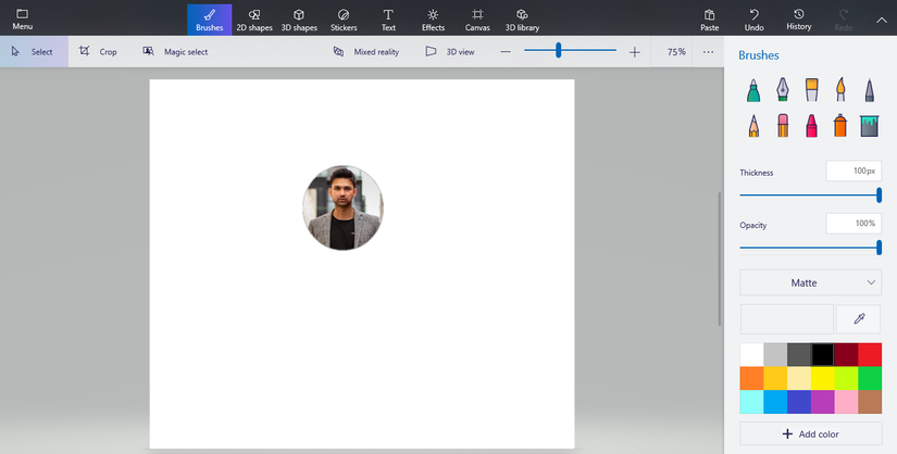 How to Crop an Image Into a Perfect Circle With Paint 3D