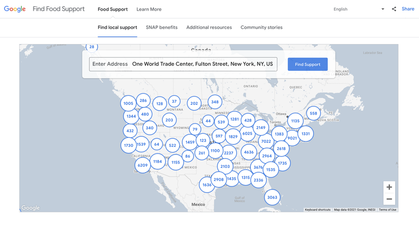 Google Will Now Help You "Find Food Support" With a Dedicated Site
