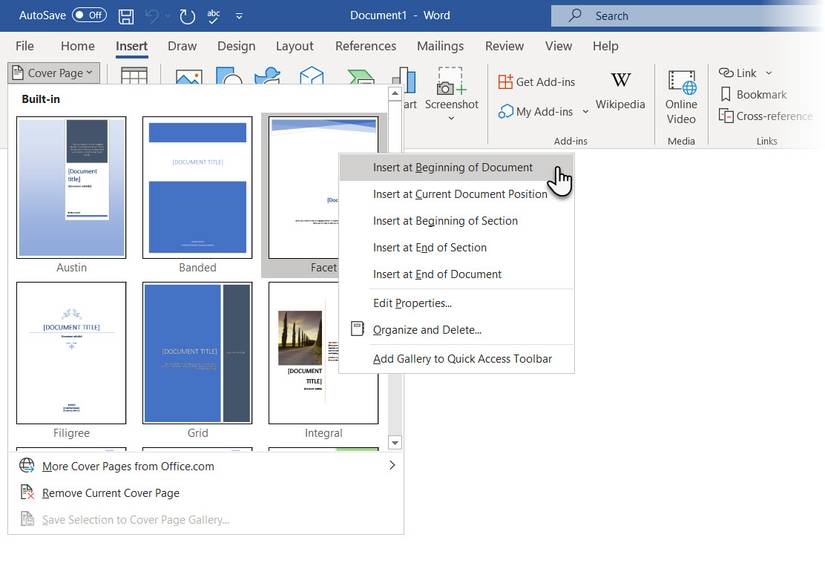 How to Make a Custom Cover Page in Microsoft Word