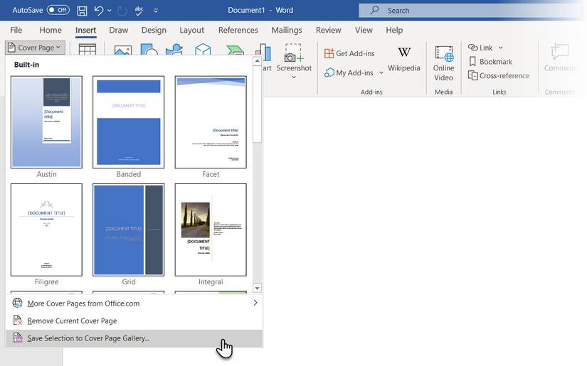 How to Make a Custom Cover Page in Microsoft Word