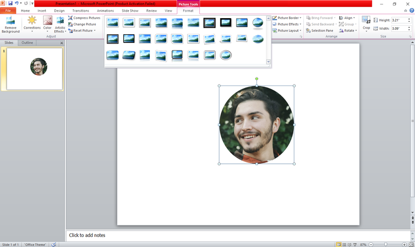 How to Crop an Image to a Perfect Circle in PowerPoint
