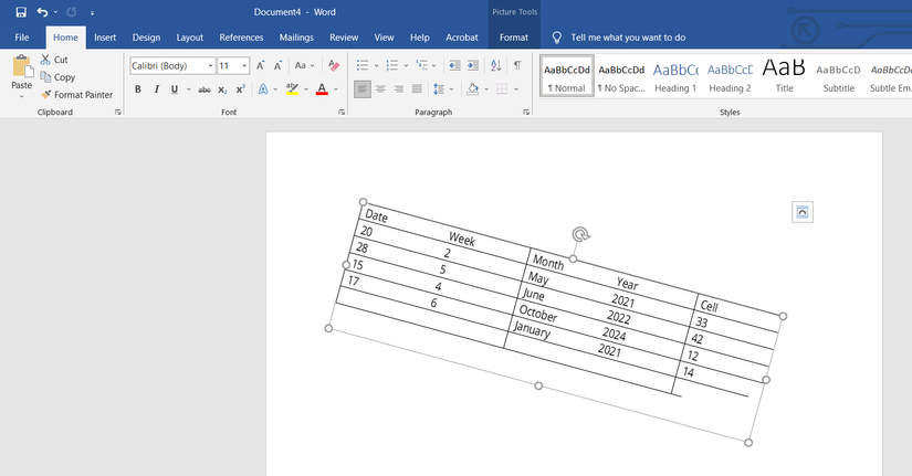 How to Rotate a Table in Microsoft Word