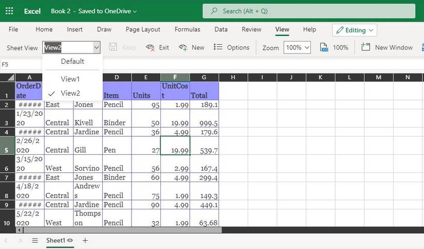 How to Create a Temporary View in Excel for Collaboration