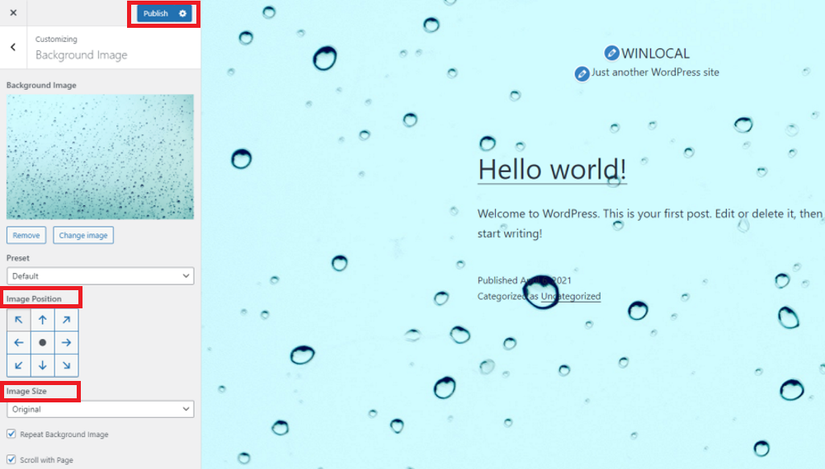 wordpress background
