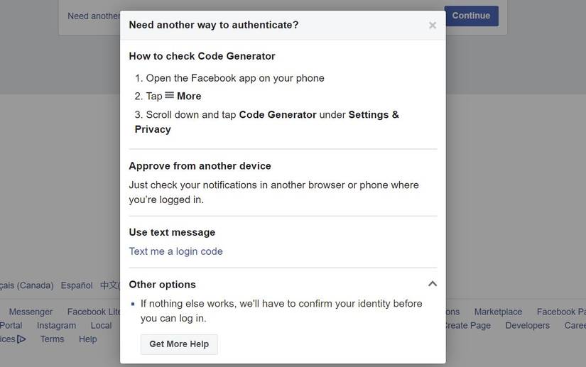 How to Log Into Facebook If You Lost Access to Code Generator