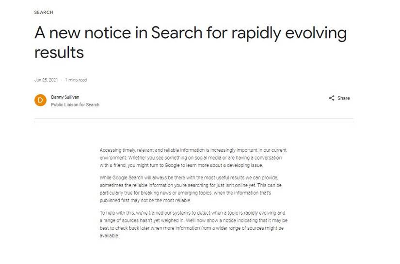 Google Search Warns Users About Misinformation: Why It’s Good for Us