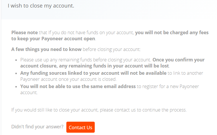 Done With Payoneer? Here's How to Delete Your Account
