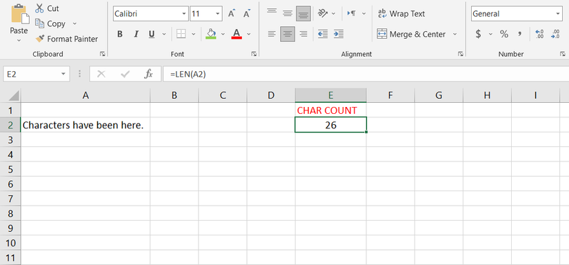 How to Count Words and Characters in Excel With the LEN Function