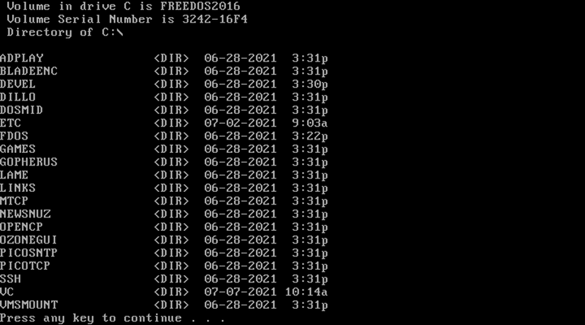 Relive the Golden Days With FreeDOS, an Open-Source MS-DOS Implementation