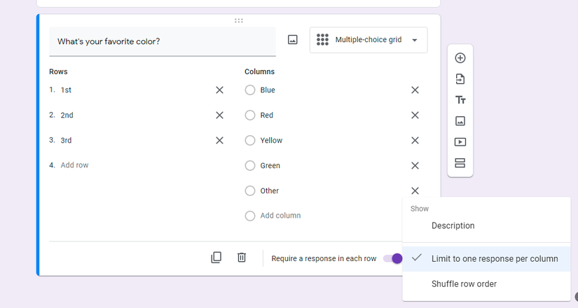 How to Add Ranking Questions in Google Forms