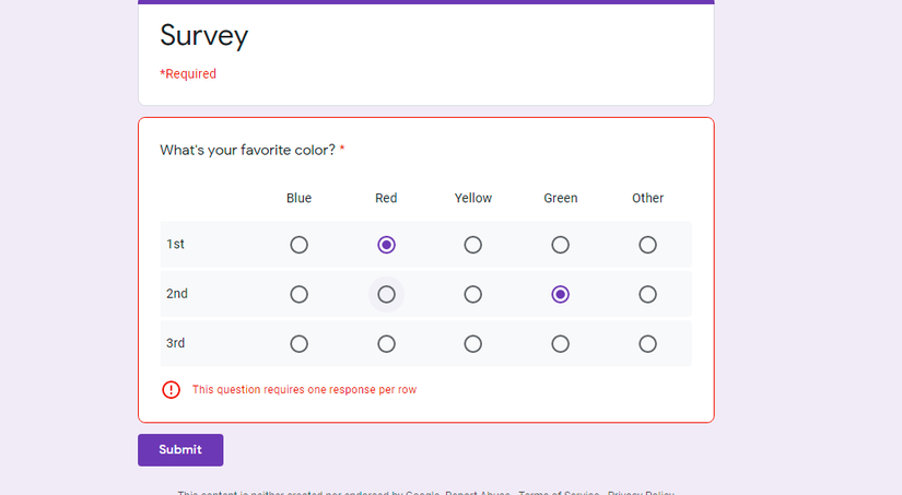 How to Add Ranking Questions in Google Forms