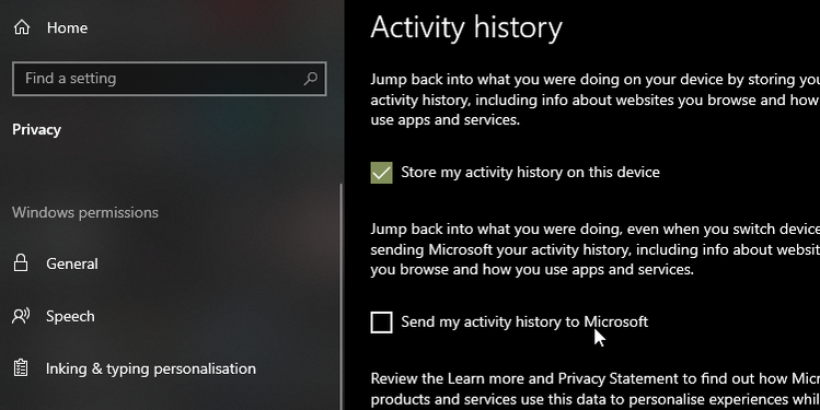 How to View and Clear the Windows 10 Activity History