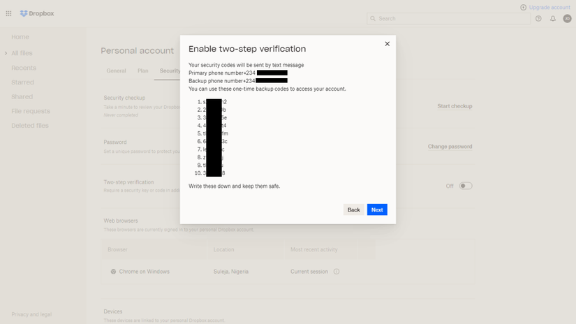 How to Enable Two-Step Verification in Dropbox