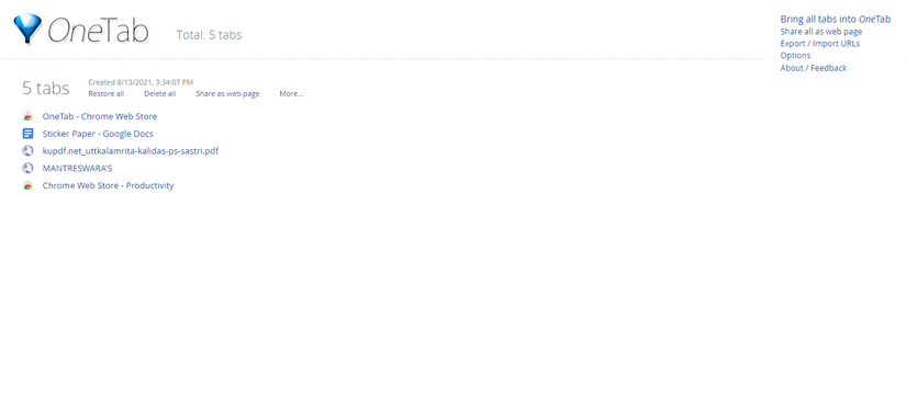 How to Manage Multiple Tabs in Your Browser With OneTab Extension