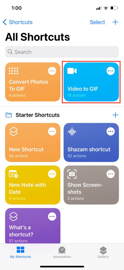 How to Make a GIF From Your iPhone Videos Using Shortcuts