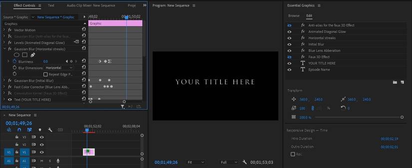 What Is the Essential Graphics Panel in Premiere Pro and How Does It Work?