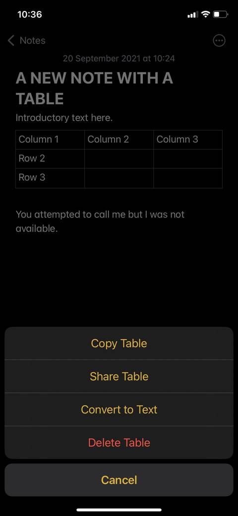How to Create and Format Tables in Apple Notes Like a Pro