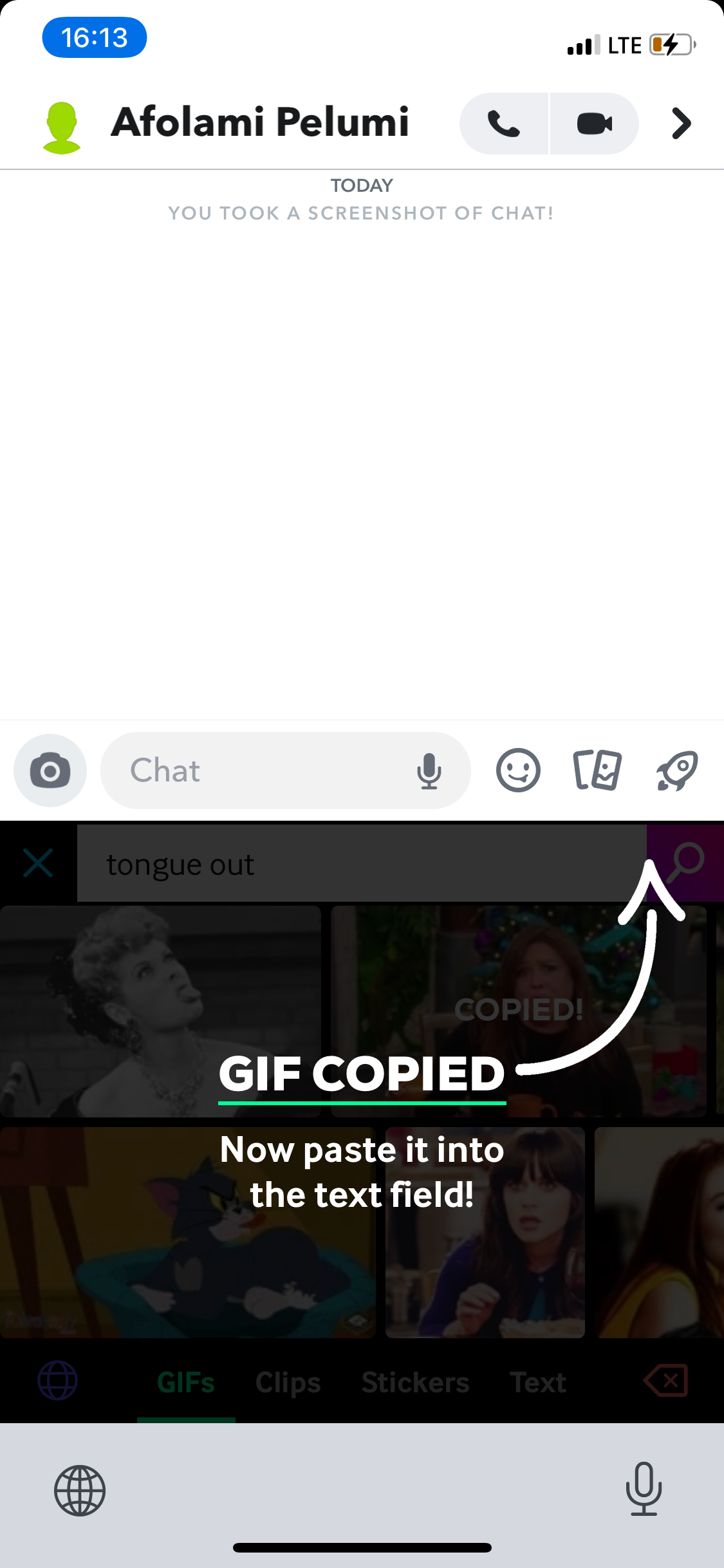 How to Send GIFs on Snapchat