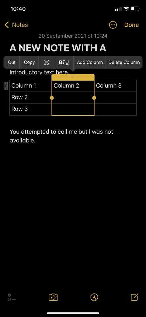 How to Create and Format Tables in Apple Notes Like a Pro