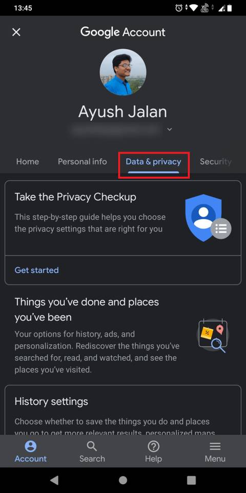 How to Access Google "My Activity" on Android