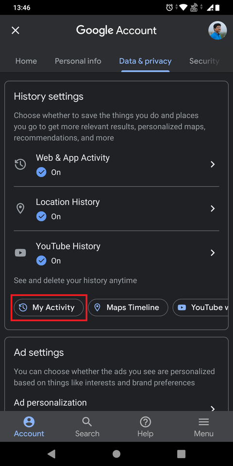 How to Access Google "My Activity" on Android