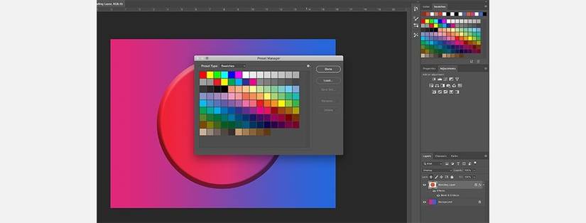 create colour palette from image photoshop