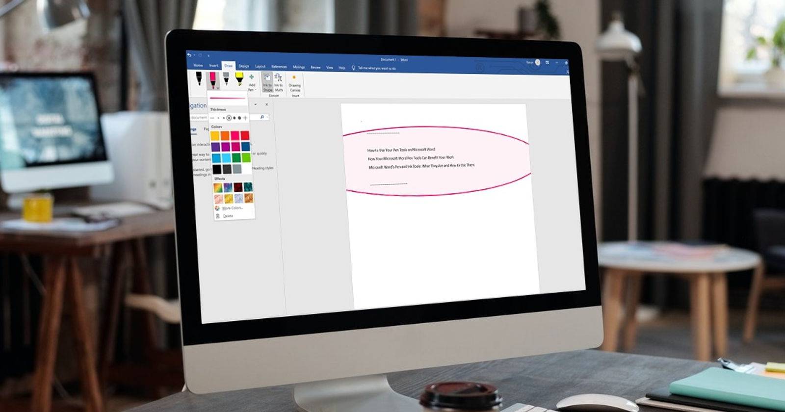 How to Draw Using Pen Tools in Microsoft Word