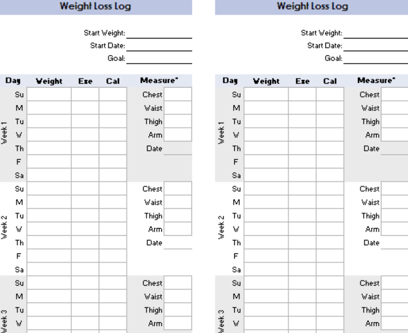 10 Excel Templates to Track Your Health and Fitness