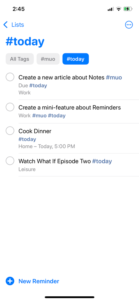 How to Organize Your iPhone Reminders With Tags