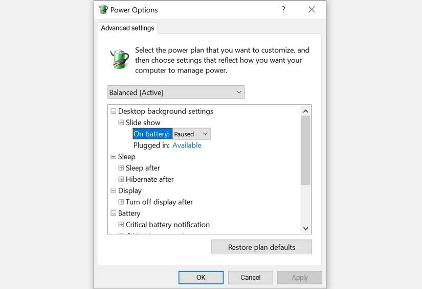 A Guide to Windows 10's Power Options