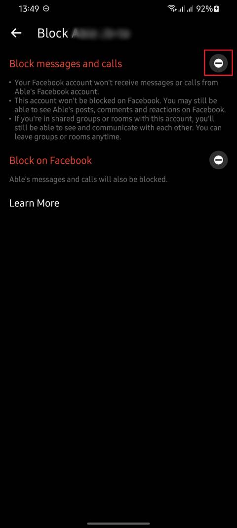 How to Block and Unblock a User on Messenger