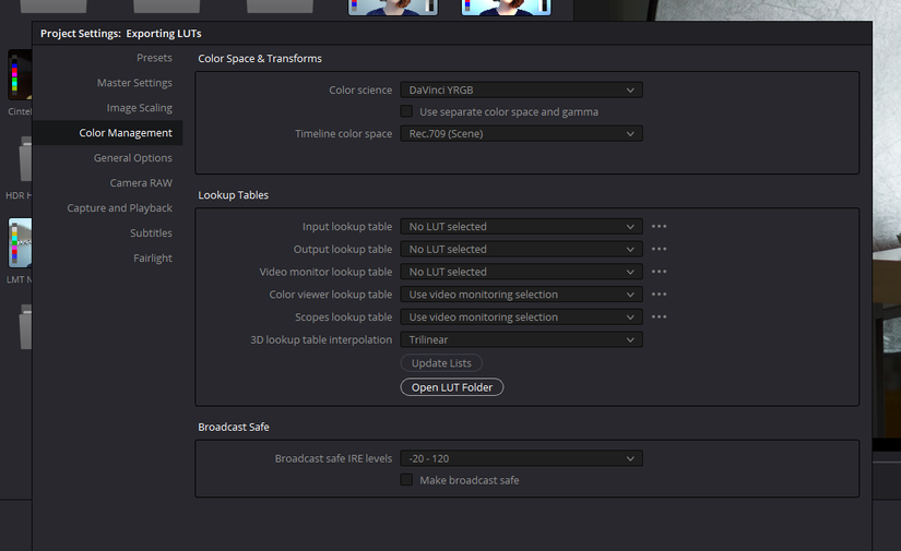 How to Import and Export LUTs in DaVinci Resolve
