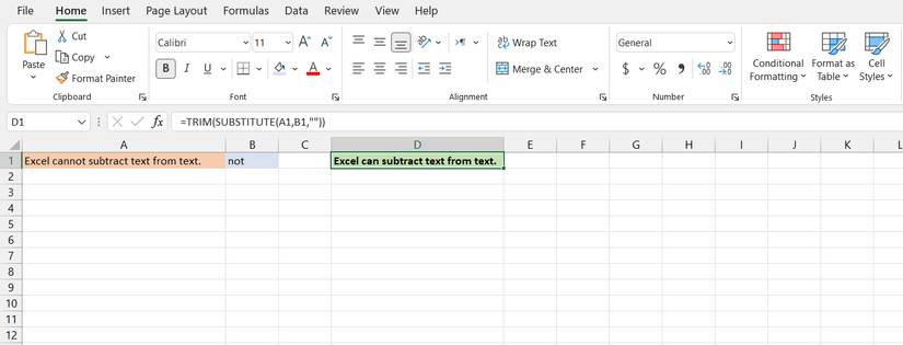 How To Subtract A Text String In Excel