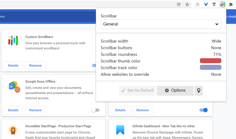 How to Customize the Scrollbar in Google Chrome With Custom Scrollbars