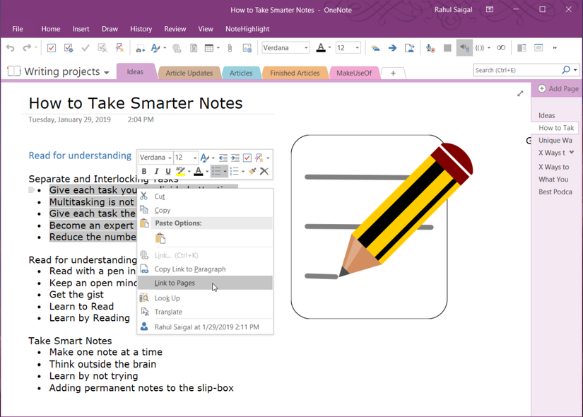 11 Tips to Take Better Notes With Microsoft OneNote