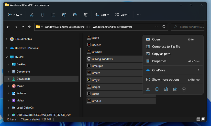 How to Add Classic XP Screensavers to Windows 11