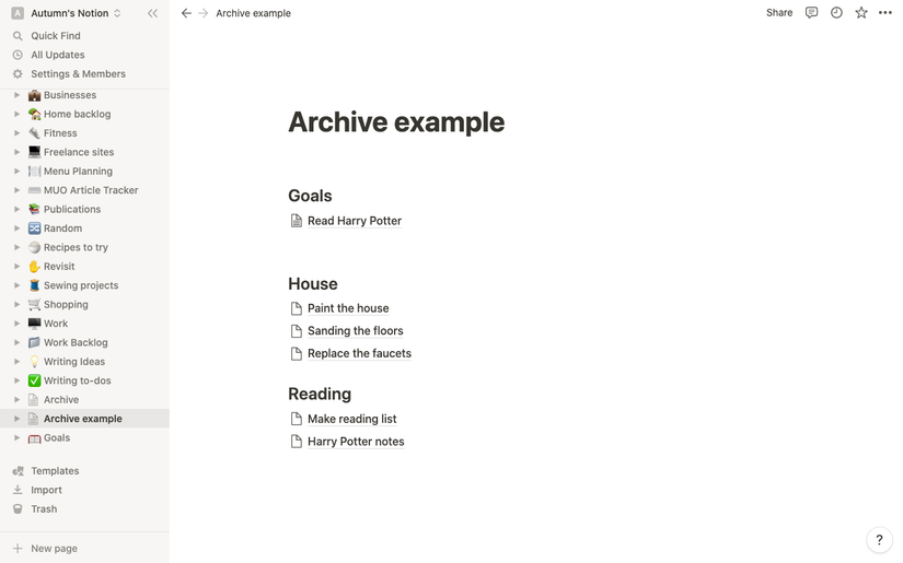 How to Archive Items in Notion