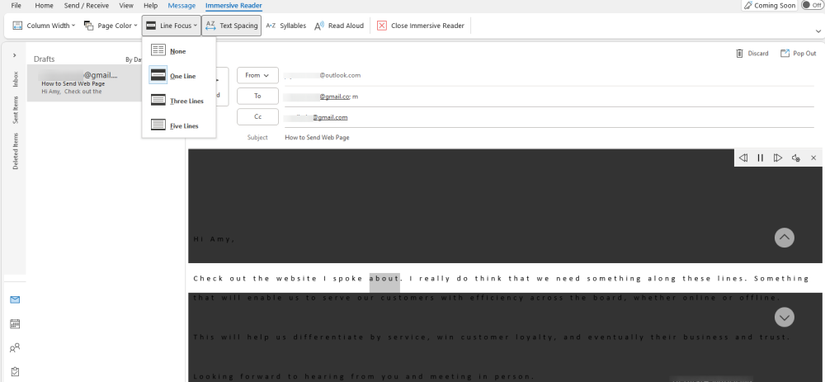 How to Read Emails Aloud in Microsoft Outlook