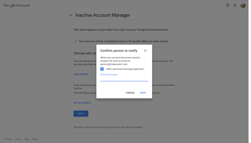 How to Set an Inactive Account Manager on Google