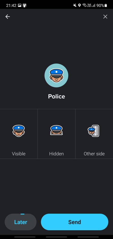 waze report button