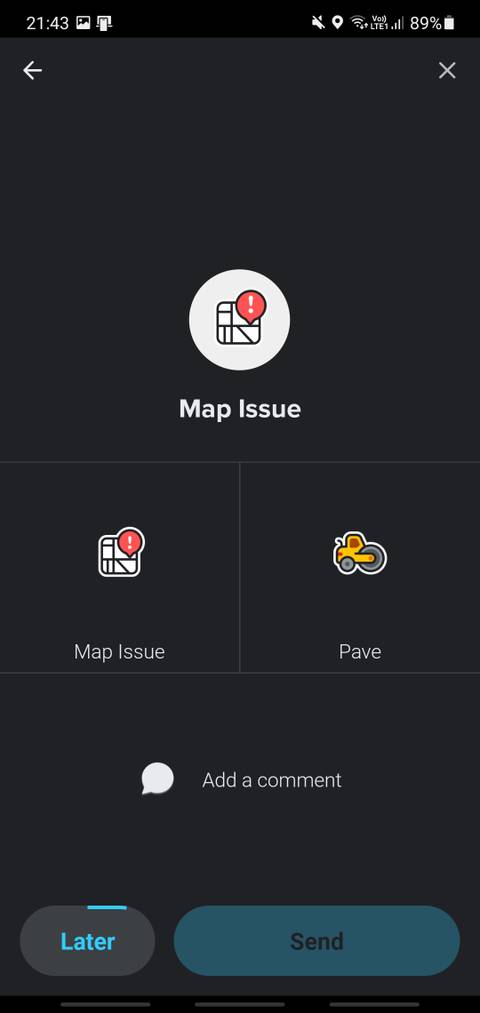waze report button