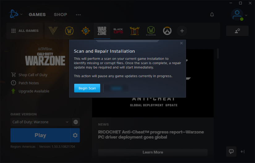 How to Fix the COD Warzone DirectX Unrecoverable Error in Windows 10